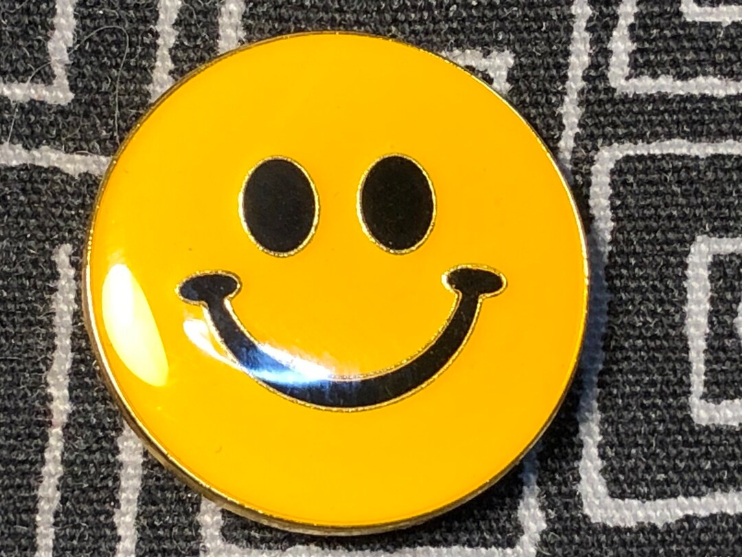 Smiley Face Enamel Pin - Happy Pin - Smiley Face Pin - New Beginnings ...