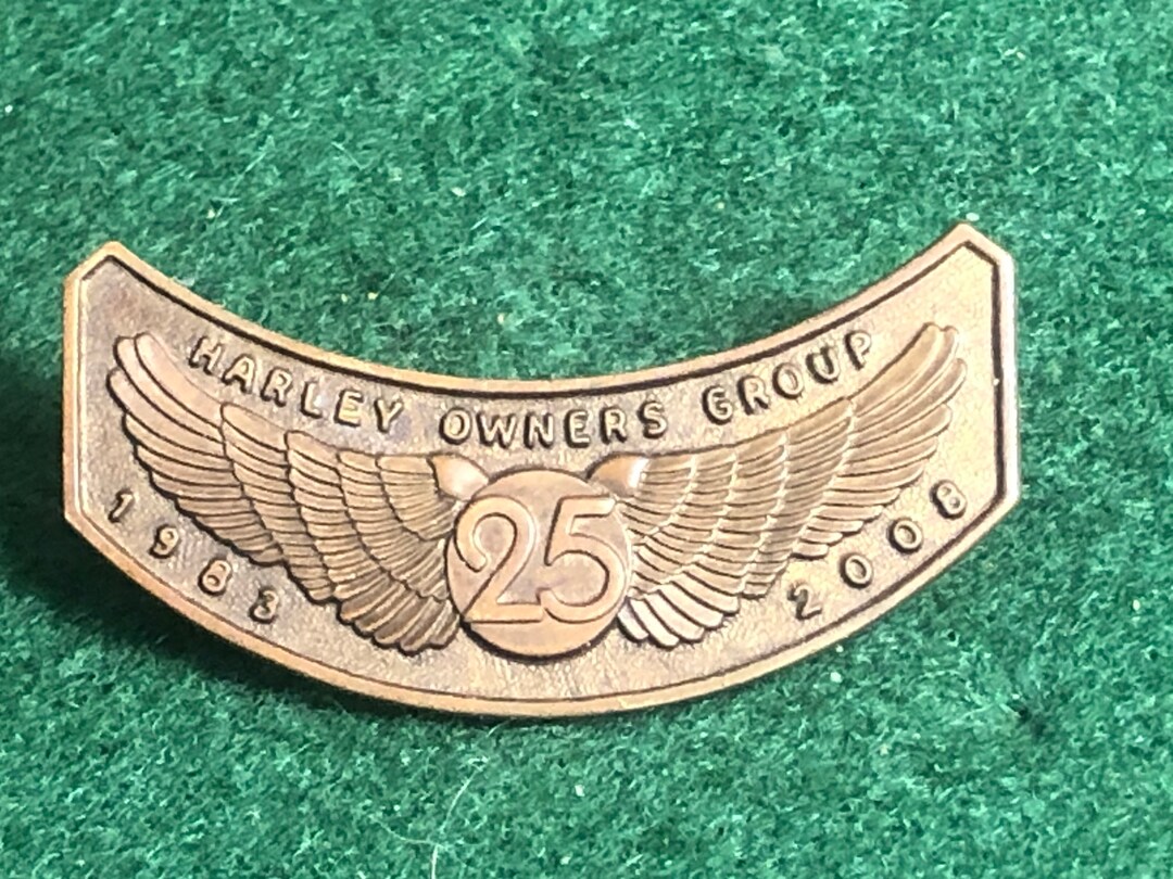 HOG Harley Owners Group Pin - 25th Anniversary Rally Pin - Copper Pin ...