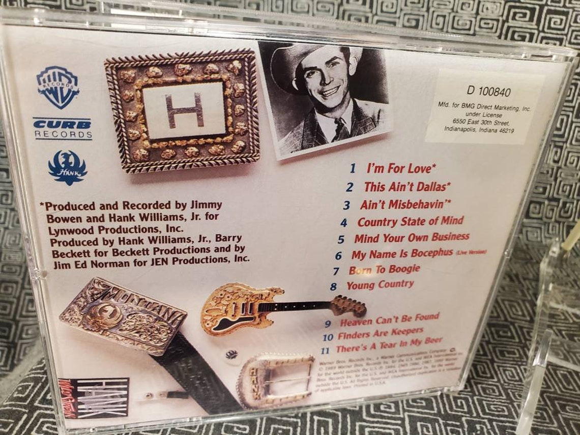 Hank Williams Jr CD Best of Greatest Hits Volume 3 Compact Disc - the ...