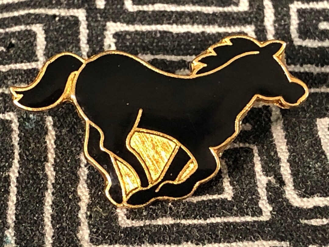 BLACK STALLION Enamel Pin - Horse - Animal - Ranch - Mustang - Wild ...