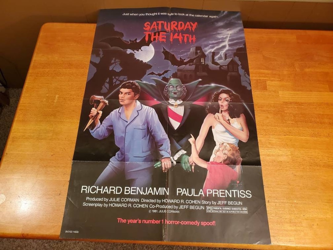 Saturday the 14th Movie Poster Folded One Sheet Theater Authentic ...