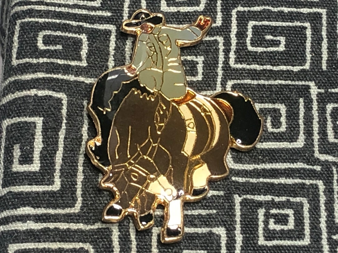 Bronco Buster Enamel Pin - Rodeo - Horse - Cowboy on a Bronco - Bronco ...