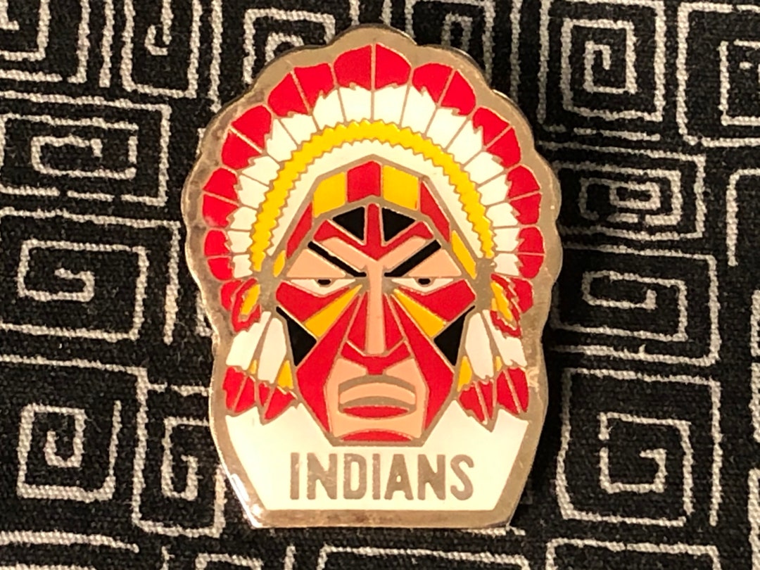INDIAN HEAD MASCOT Enamel Pin - Native American Chief - Frolunda ...