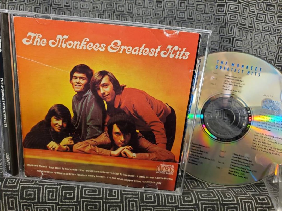 The Monkees CD Greatest Hits Compact Disc - Arista Records - 1990 - Etsy