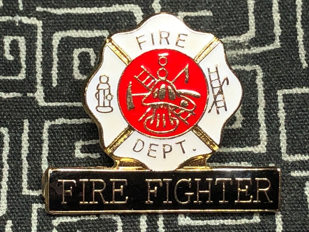 Fire Fighter Fire Dept Enamel Pin - Fire Department - Firemen ...