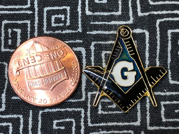 Masonic Freemason Enamel Pin Set of 5 - Compass Squar… - Gem