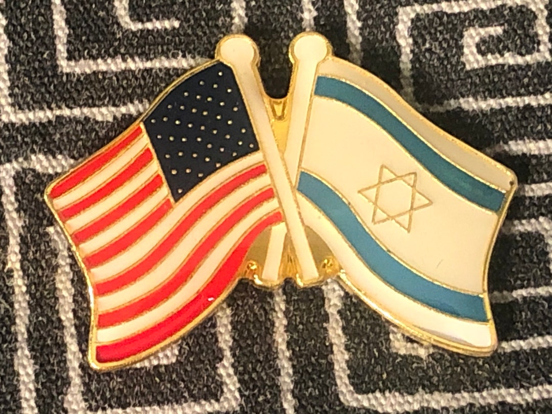Israel and American Friendship Flag Enamel Pin - USA - Jerusalem ...
