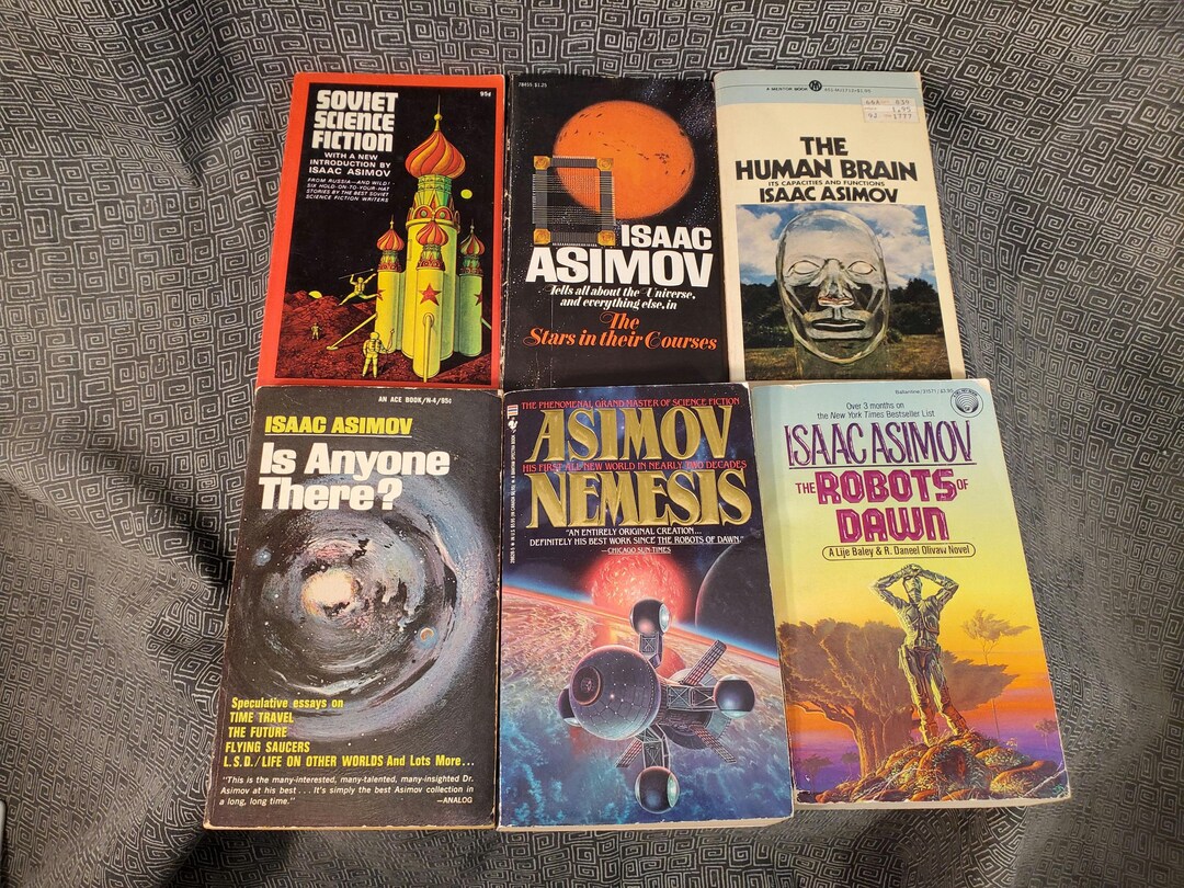 ISAAC ASIMOV 6 Book Collection Lot - Assorted Science Fiction Books - Etsy
