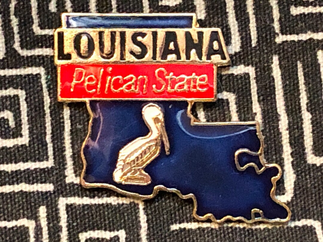 Louisiana State Shaped Enamel Pin - Pelican State Pin - Louisianian ...