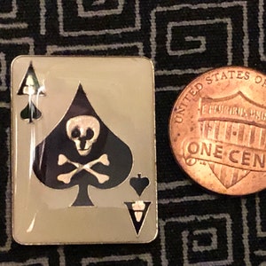 Ace of Spades Death Card Enamel Pin - Vietnam Skull - Military Pin ...