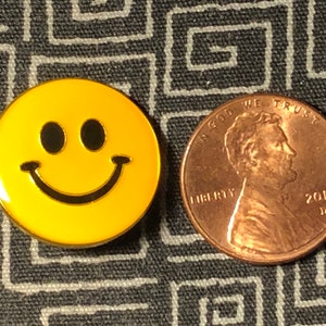 Smiley Face Enamel Pin - Happy Pin - Smiley Face Pin - New Beginnings Pin - Happy - Fun Pin ...