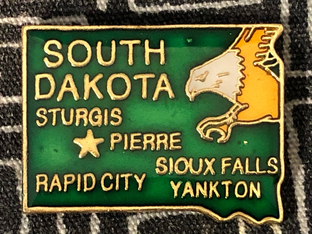 SOUTH DAKOTA State Shaped Enamel Pin - SD - Sturgis Pin - Dakota Pin ...