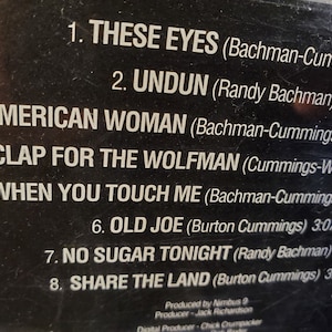 The Guess Who Best of CD Greatest Hits These Eyes - American Woman ...