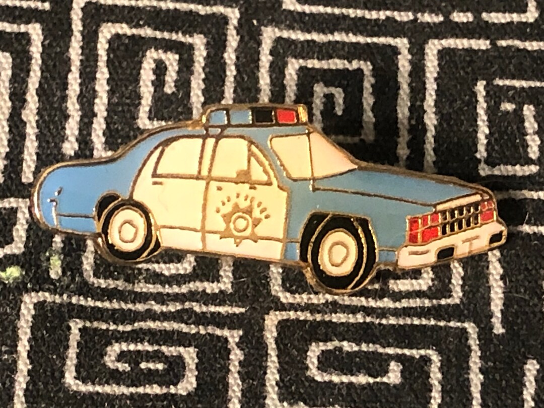 POLICE CAR Shaped Enamel Pin - Cop Car - Law Enforcement - Police ...