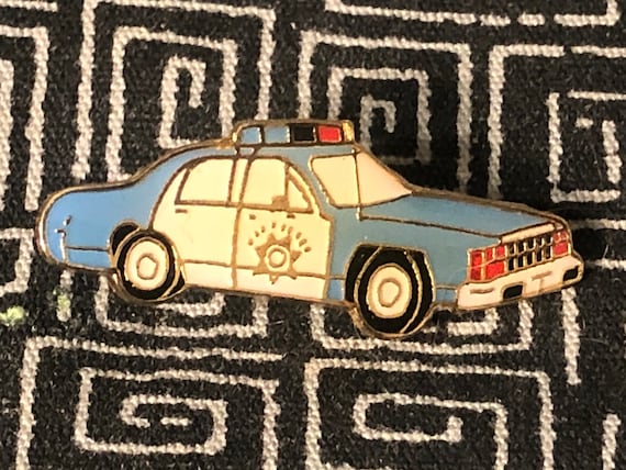 POLICE CAR Shaped Enamel Pin Cop Car Law Enforcement | Etsy
