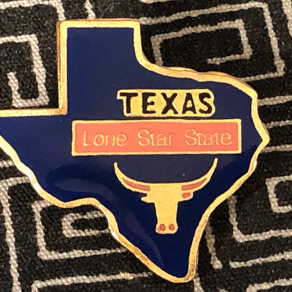 Texas Enamel Pin - Etsy