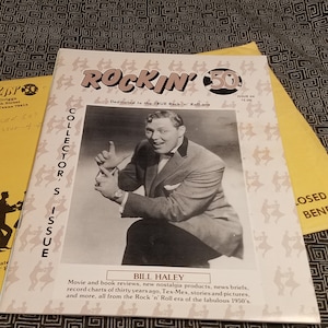 Bill Haley and the Comets Rockin 50's Magazine, Bill Griggs, Rare 1987 ...