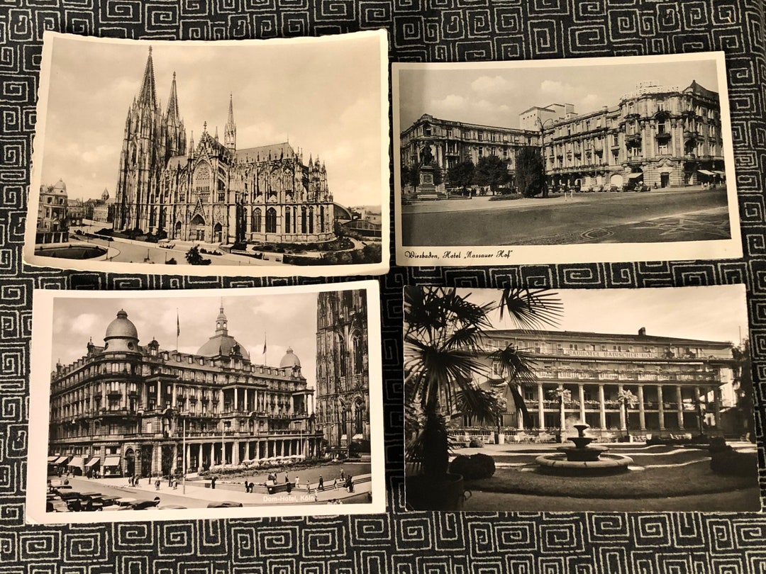 1900 Germany Postcards - Set of 4 - Wiesbaden, Hotel Massauer Hof ...