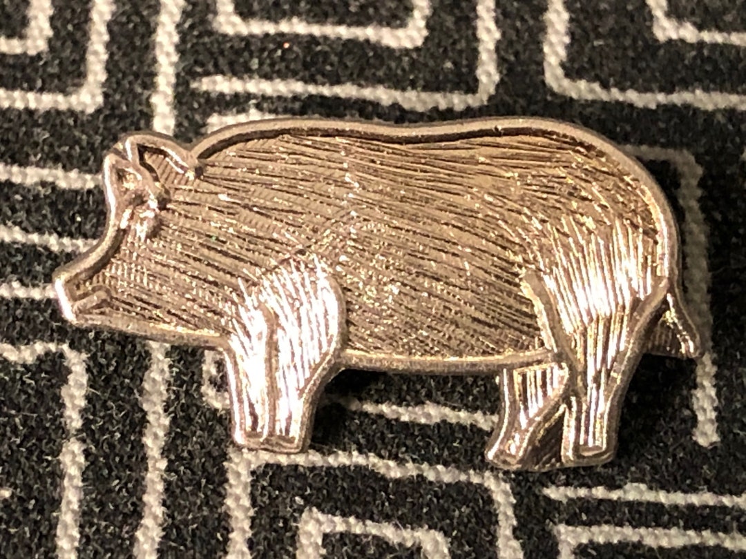 Pig Silver Brass Pin - Landrace - Animal - Pet - Piglet- ALBC - Farm ...