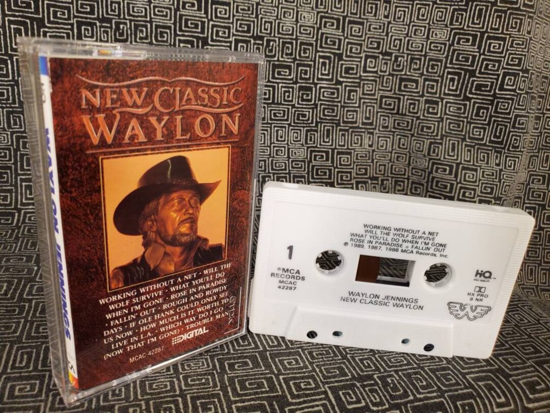 Waylon Jennings Cassette Tape 1989 Outlaw Country Music Will the Wolf ...