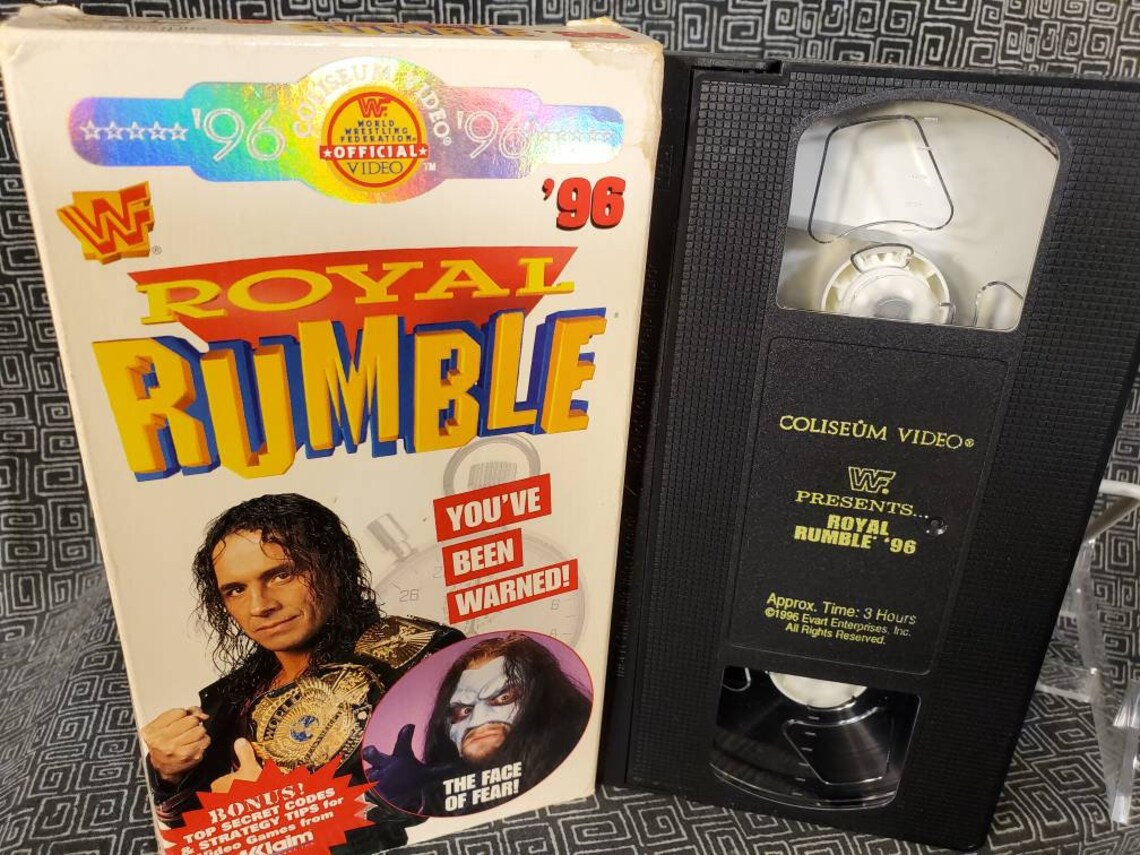 Royal Rumble 1996 Vhs Bret Hitman Hart vs The Undertaker | Etsy