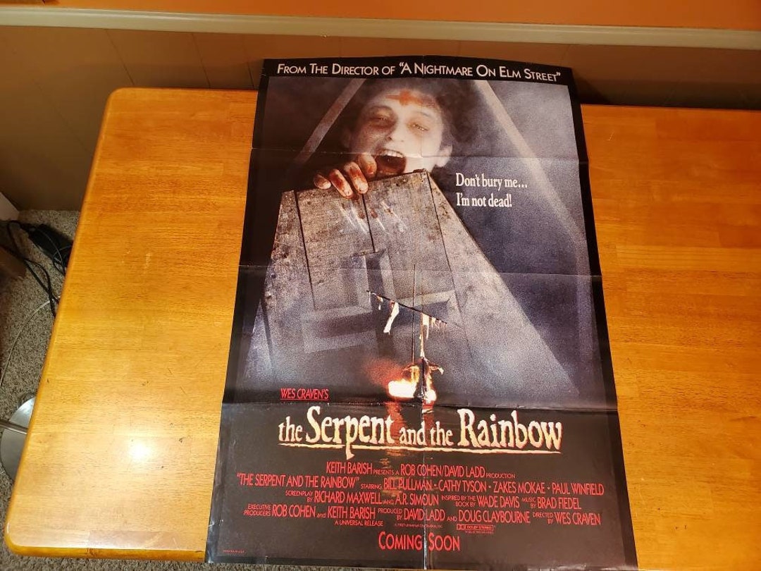 Serpent and the Rainbow Authentic Movie Poster - Wes Craven Original ...