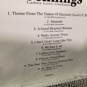 Waylon Jennings CD Ladies Love Outlaws - Outlaw Country Music Legend ...