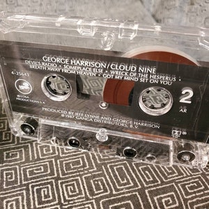 GEORGE HARRISON Cloud Nine Cassette Tape 1987 the Beatles ELO Ringo ...