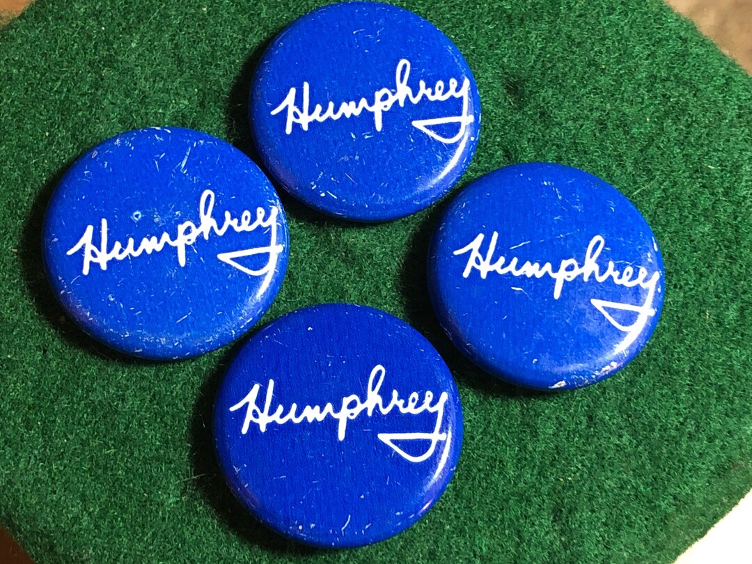 HUMPHREY Metal Button Pin Set - Set of 4 Signature Campaign Buttons ...