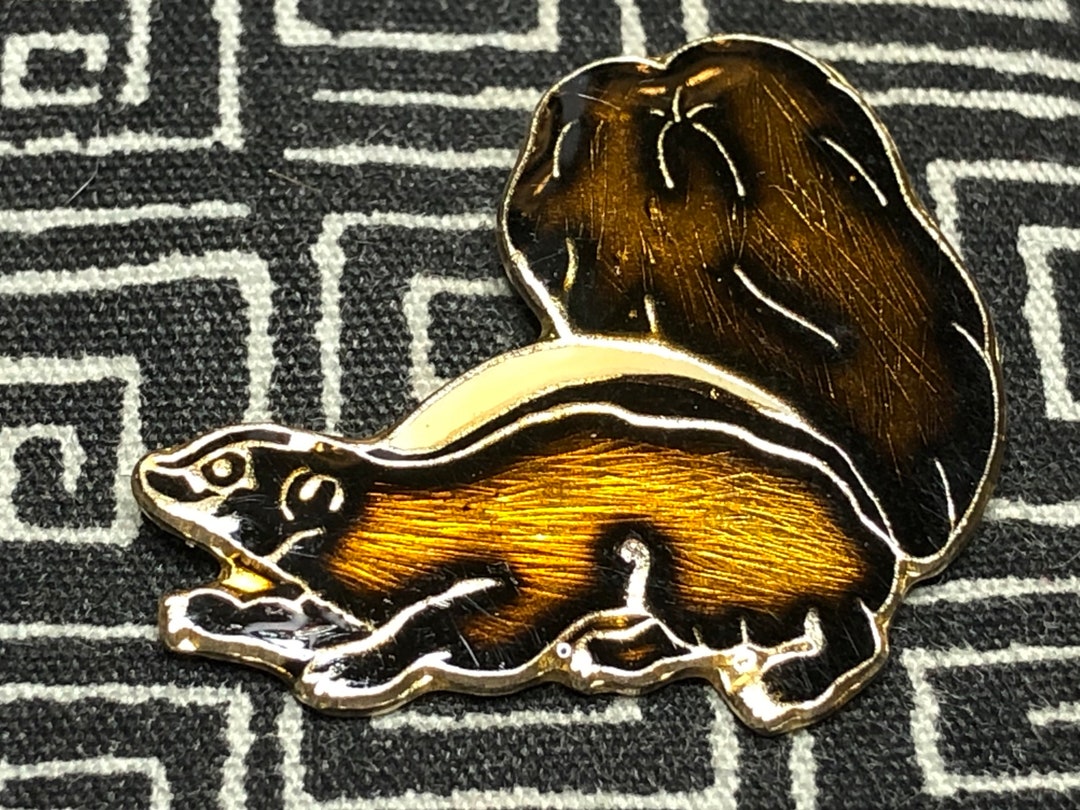 Skunk Enamel Pin - Mephitis - Badger - Animal - Mammal - Weasel ...
