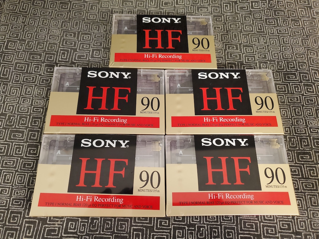 SONY Hifi 90 Minute Blank Normal Bias Cassette Tapes Sealed NEW Hi-fi ...