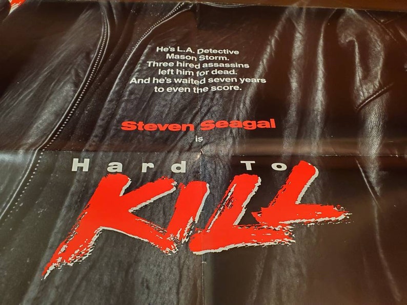 Steven Seagal Hard to Kill Movie Poster authentic Original - Etsy