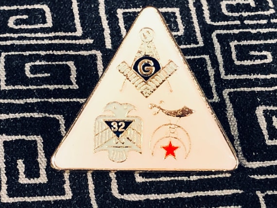 Masonic Freemason Enamel Pin Set of 5 - Compass Squar… - Gem