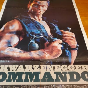 Commando Authentic Movie Poster 27 X 41 Original Vintage Folded Theater One Sheet 1985 Arnold ...