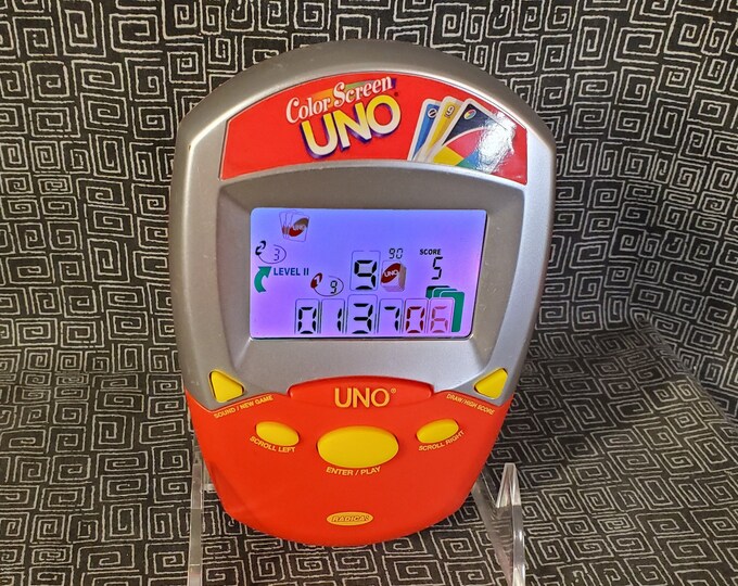 UNO Electronic Handheld Game Battery Operated Color Screen Mattel Works ...