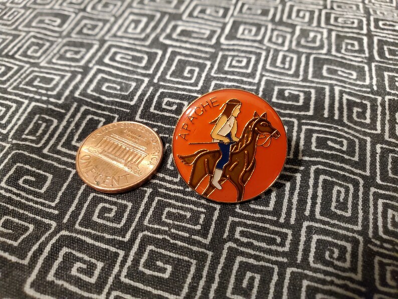 APACHE ENAMEL PIN - Native American - Horse - Horses - Tribe - Tribal ...