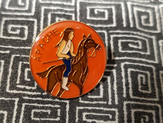 APACHE ENAMEL PIN Native American Horse Horses Tribe | Etsy