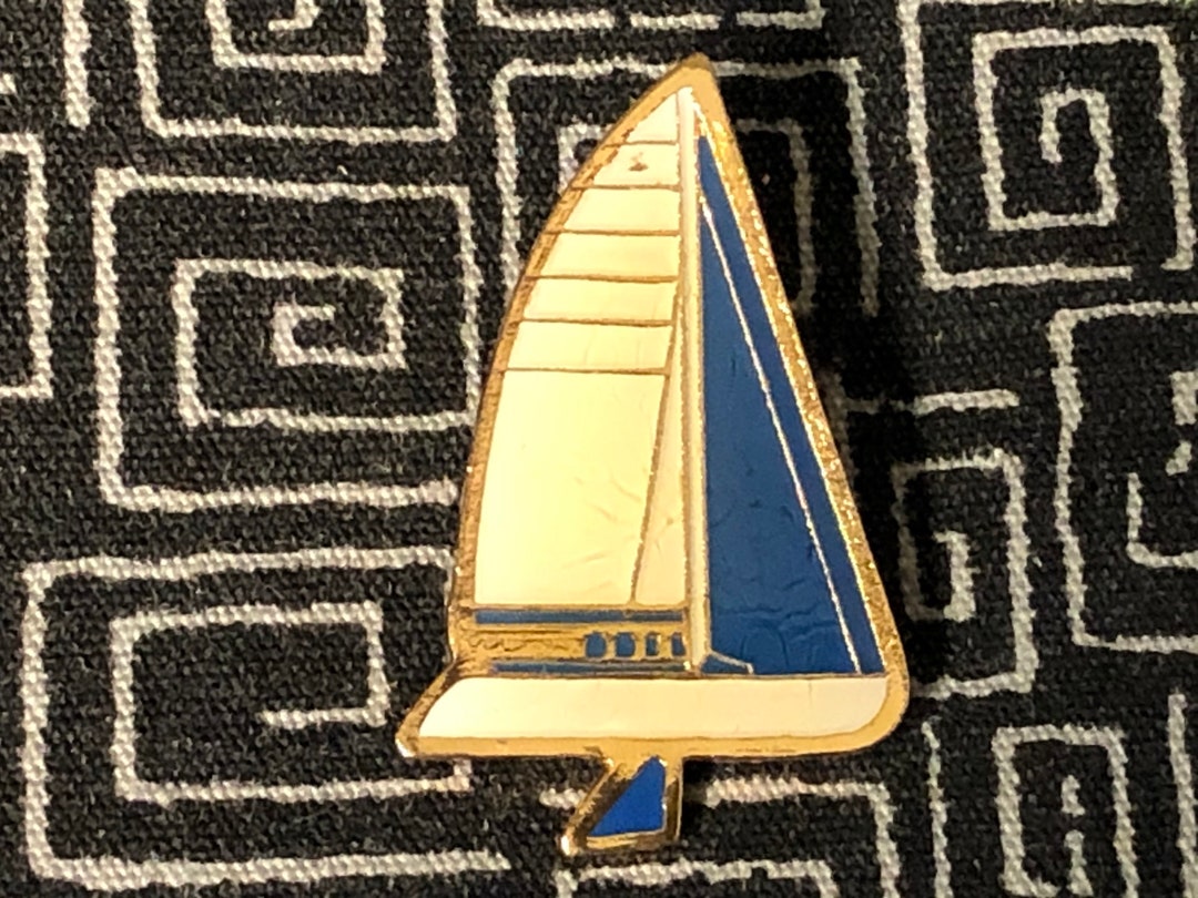 Sailboat Enamel Pin - Sailing Pin - Boating Pin - Sail Pin - Sailboat ...