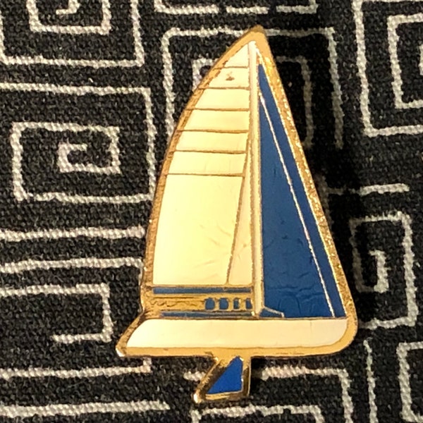 Sail Boat Badge Pin - Etsy