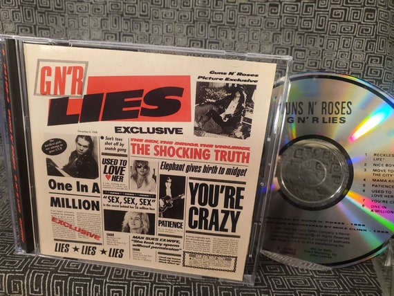 Guns N Roses LIES CD Compact Disc Axl Izzy Duff Steven | Etsy