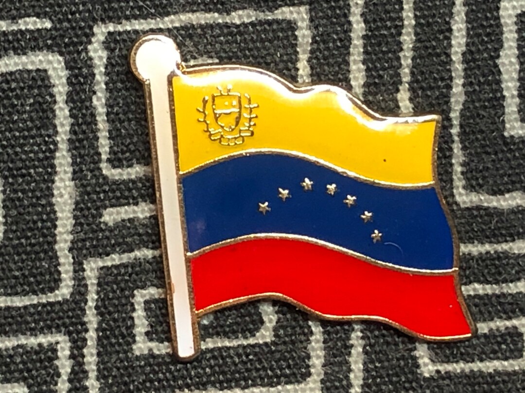 Venezuelan Flag Enamel Pin - Flag of Venezuela - Yellow, Blue and Red ...