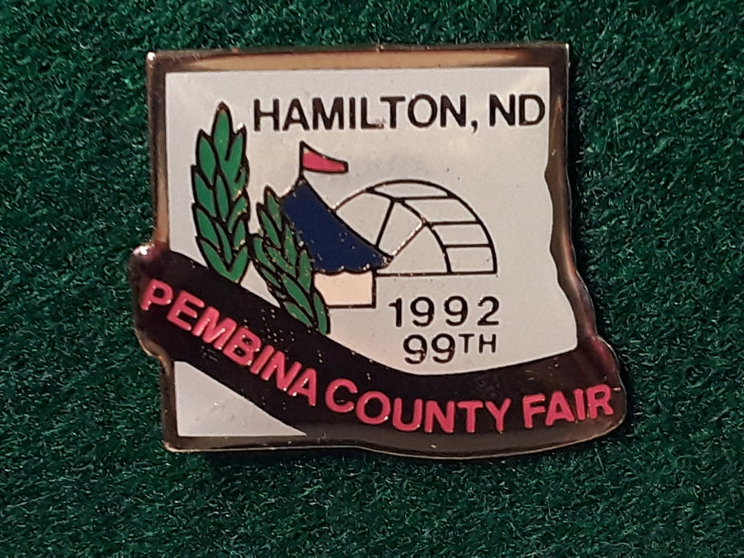 Pembina North Dakota Enamel Pin County Fair 1992 for Trucker Cap ...