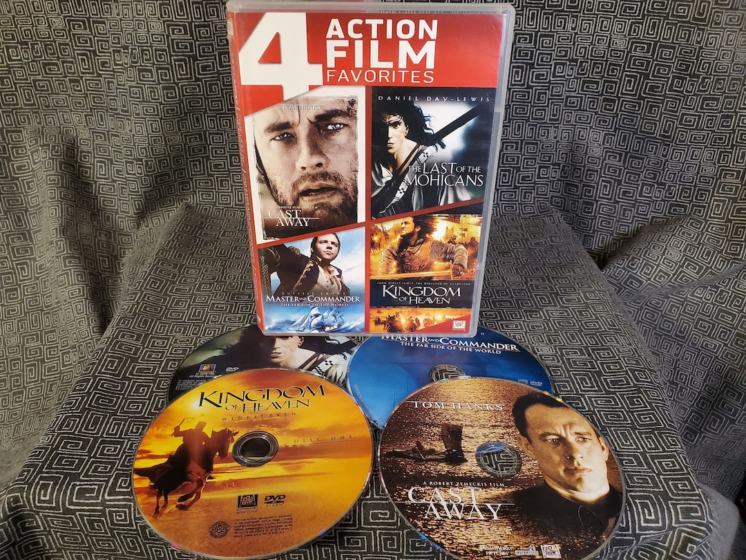 Action Movie 4 DVD Set Castaway - Last of the Mohicans - Master and ...