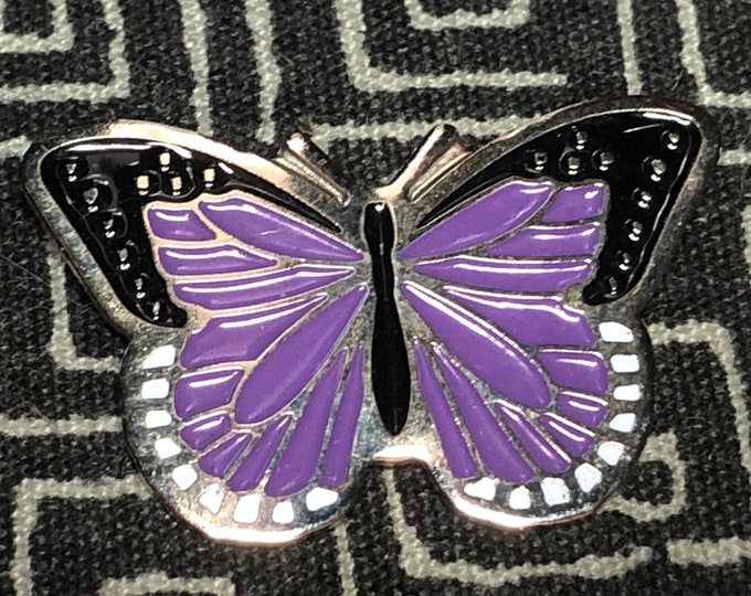 Purple Monarch Butterfly Enamel Pin - Purple Emperor - Butterfly ...