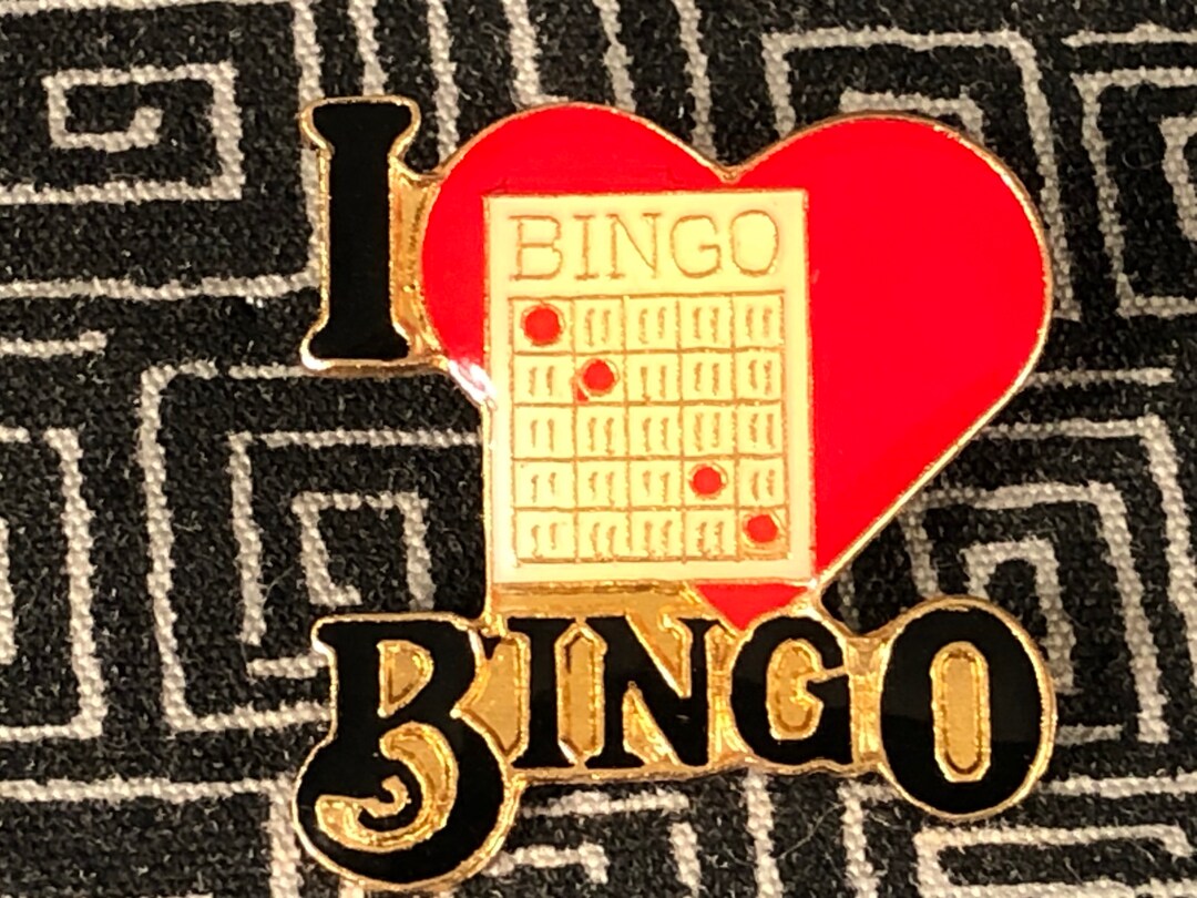 I LOVE BINGO Enamel Pin - Bingo Card - Games - Entertainment - Chip ...