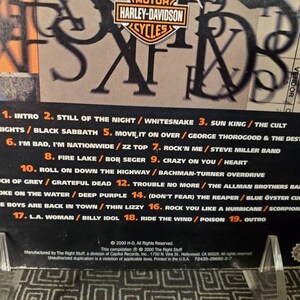 Harley Davidson CD Heavy Rock Road Songs WASP Thin Lizzy Black Sabbath ...