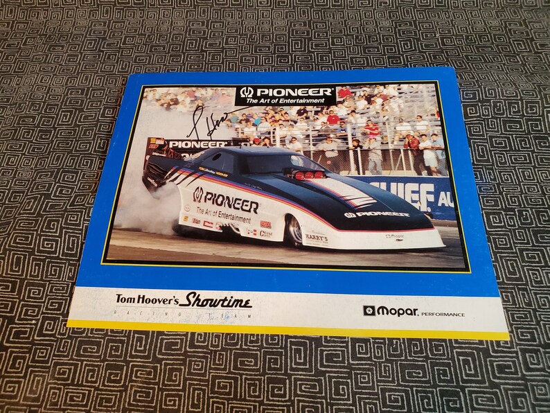 Tom Hoover Signed Showtime Handout Drag Racing Funny Cars | Etsy