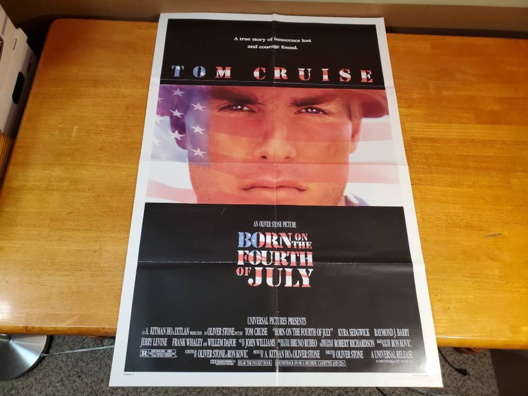 Born on the Fourth of July Movie Poster Tom Cruise - 2 Sided Authentic ...