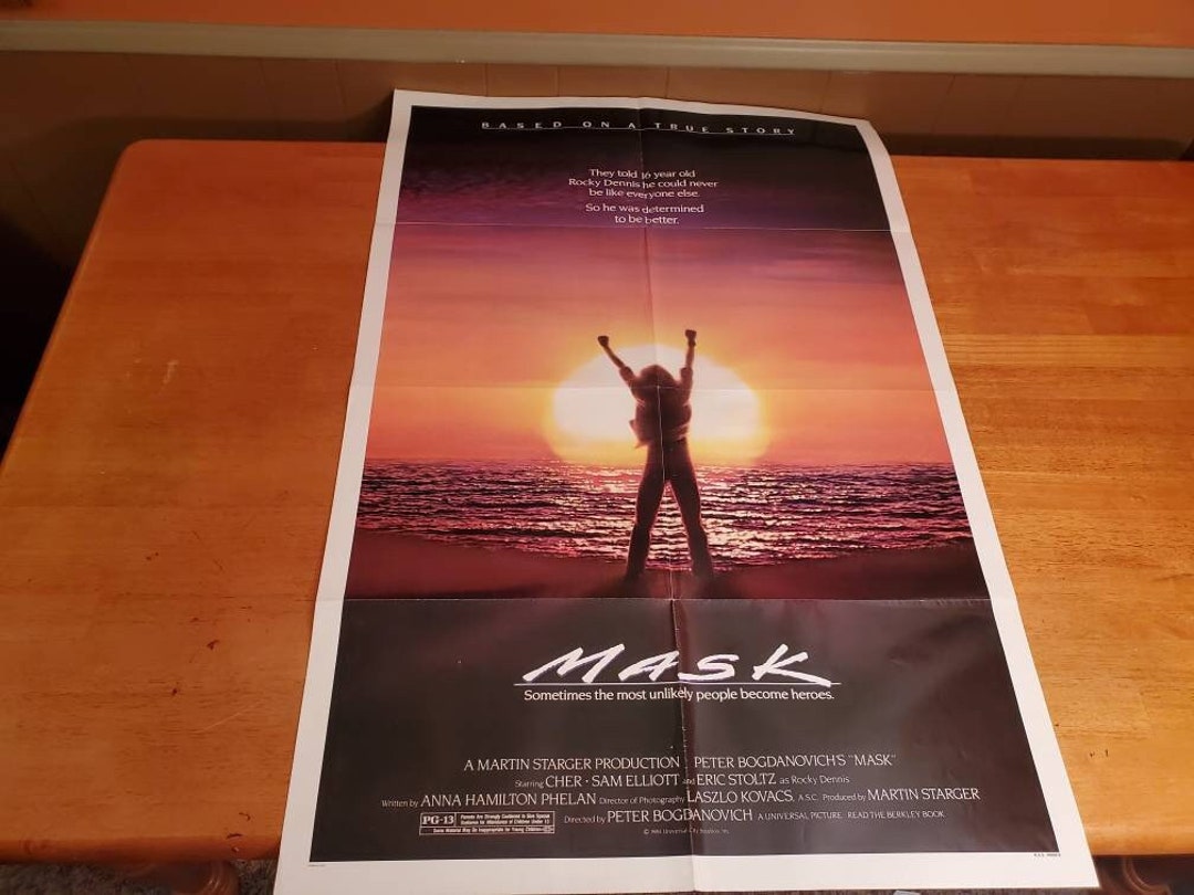 Cher MASK Authentic Movie Poster Starring CHER Original Vintage Folded ...