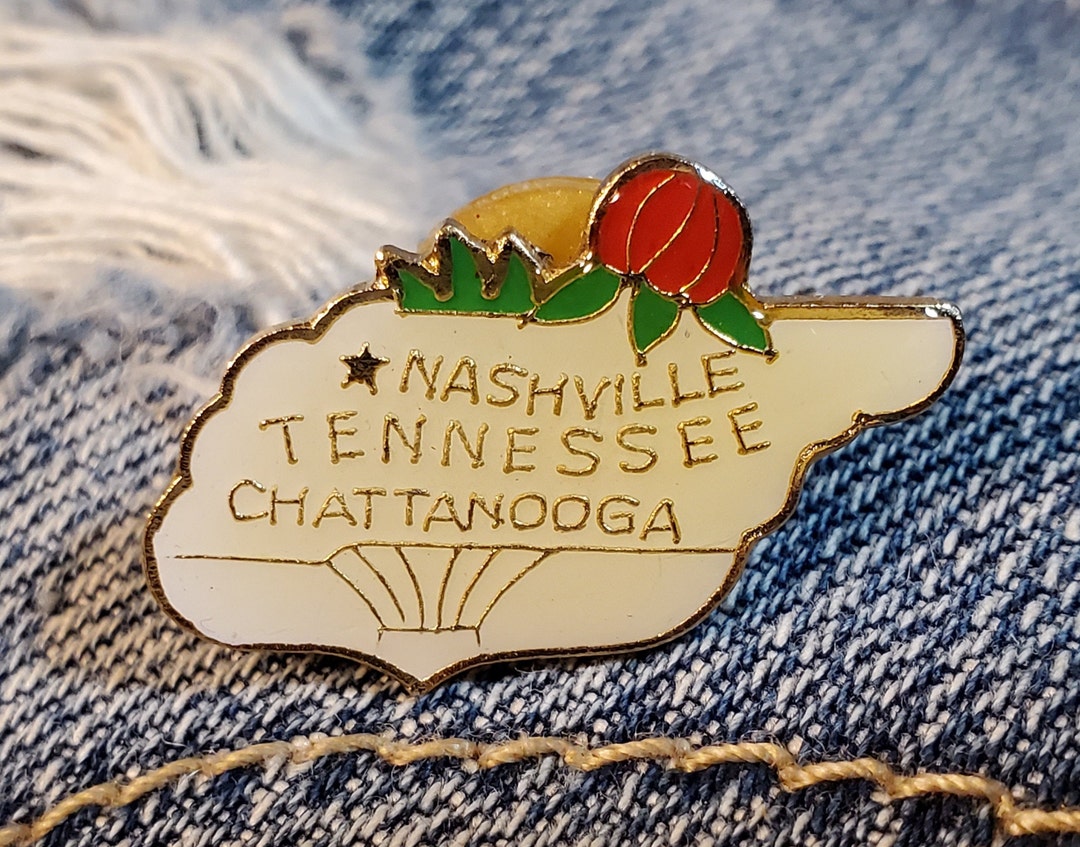 TENNESSEE State Shaped Enamel Pin - Volunteer State - Chattanooga ...